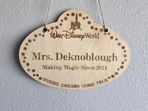 Teacher Classroom Sign Inspired by Disney Cast Member Badge – Wildwood ...