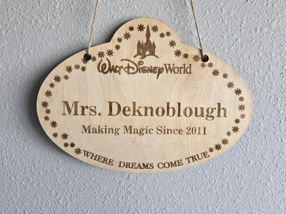 Teacher Classroom Sign Inspired by Disney Cast Member Badge – Wildwood ...